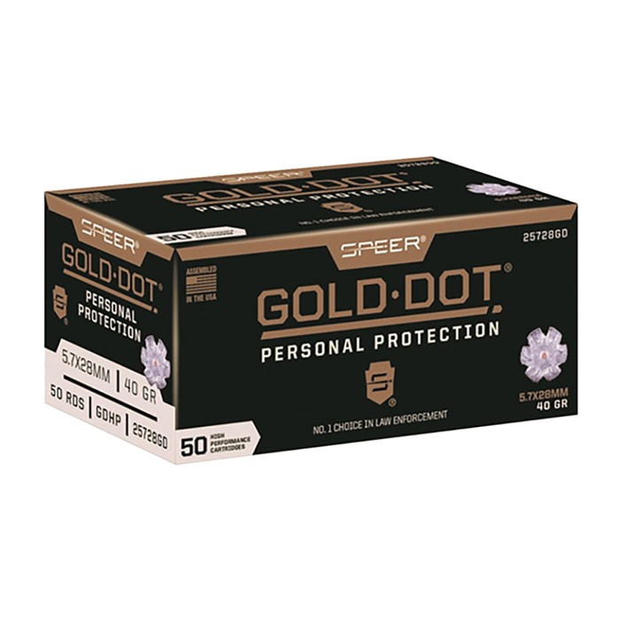 Speer Gold Dot Personal Protection 5.7x28 Ammo 40 Gr 50rds 25728GD ...