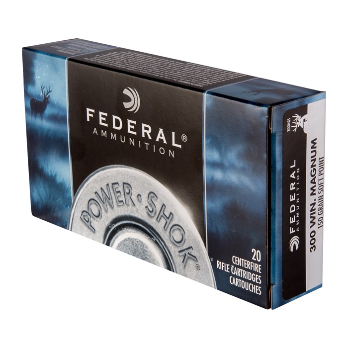 FEDERAL 300 WINCHESTER MAGNUM 150GR SOFT POINT 20/BOX - Rifle ...