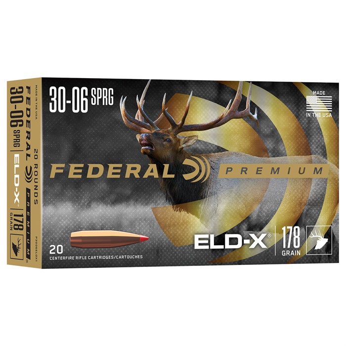 Federal Premium P3006ELDX1 30-06 Springfield Ammo, 178 Grains, Hornady ...