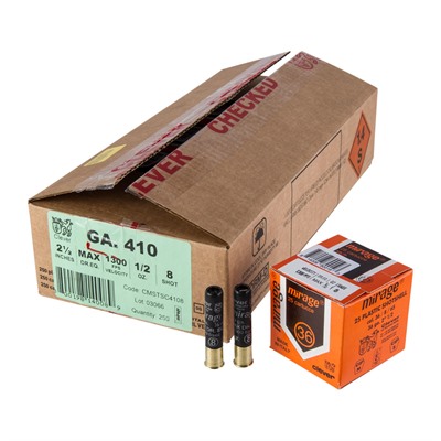 MIRAGE SUPER TARGET T1 410 BORE 2-1/2 1/2OZ #8 SHOT 250/CS - Shotgun ...
